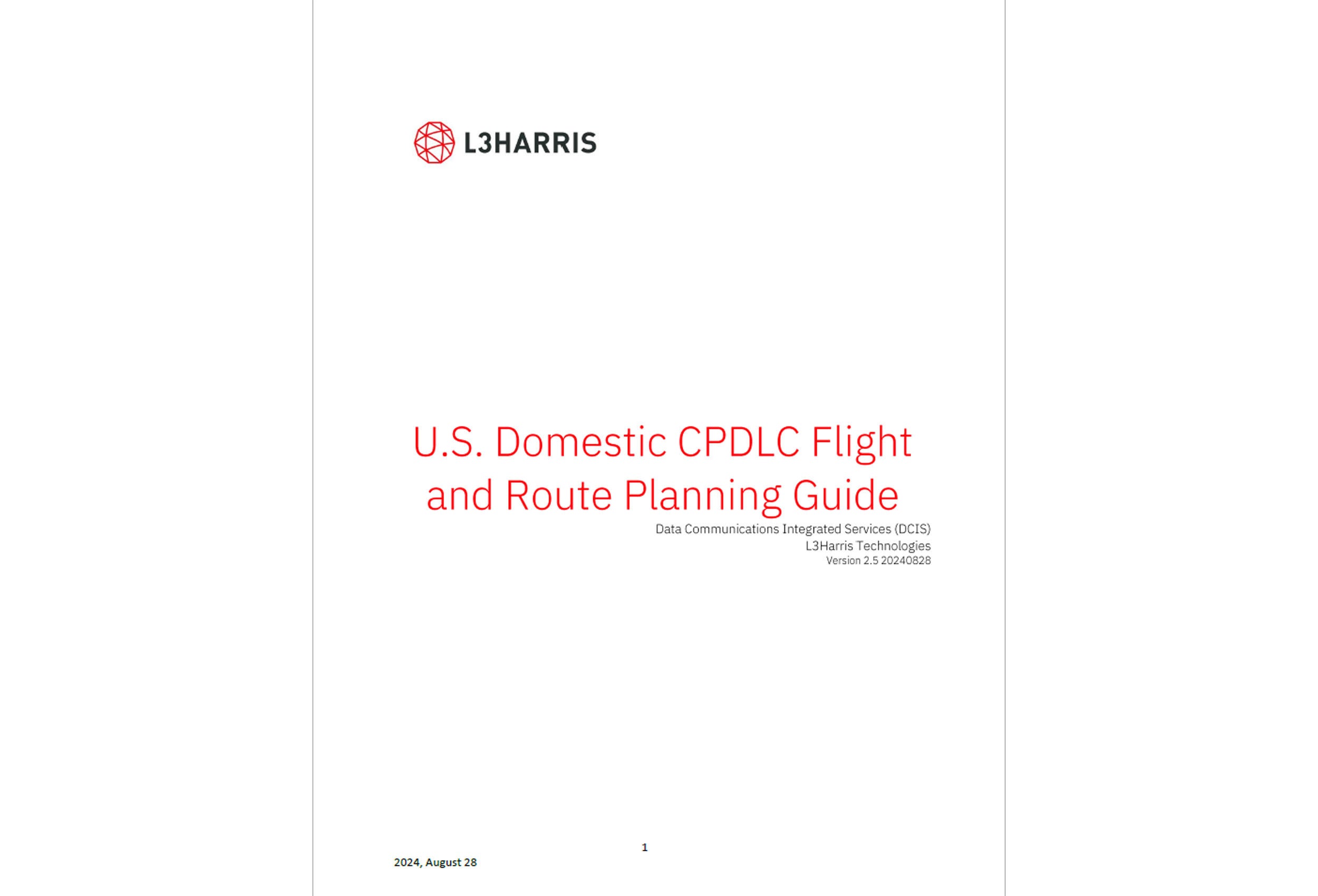 US Domestic CPDLC Flight and Route Planning Guide | L3Harris® Fast ...