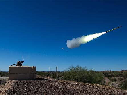 U.S. Marines fire the FIM-92 Stinger missile during a training exercise