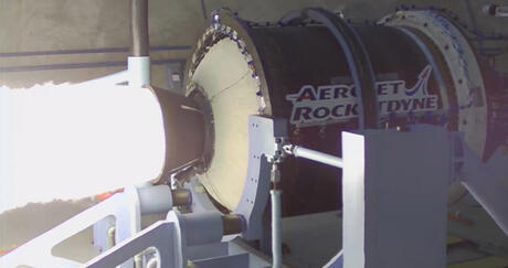 A successful hot fire test of the eSR73 large solid rocket motor in ...