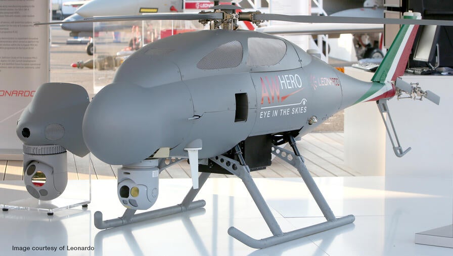 WESCAM MX-8 Electro Optical Sensor System on Leonardo AW HERO UAV